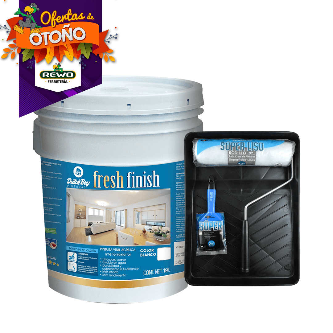 Sherwin Fresh Finish Blanco/Arena Int/Ext - Rewo Ferretería