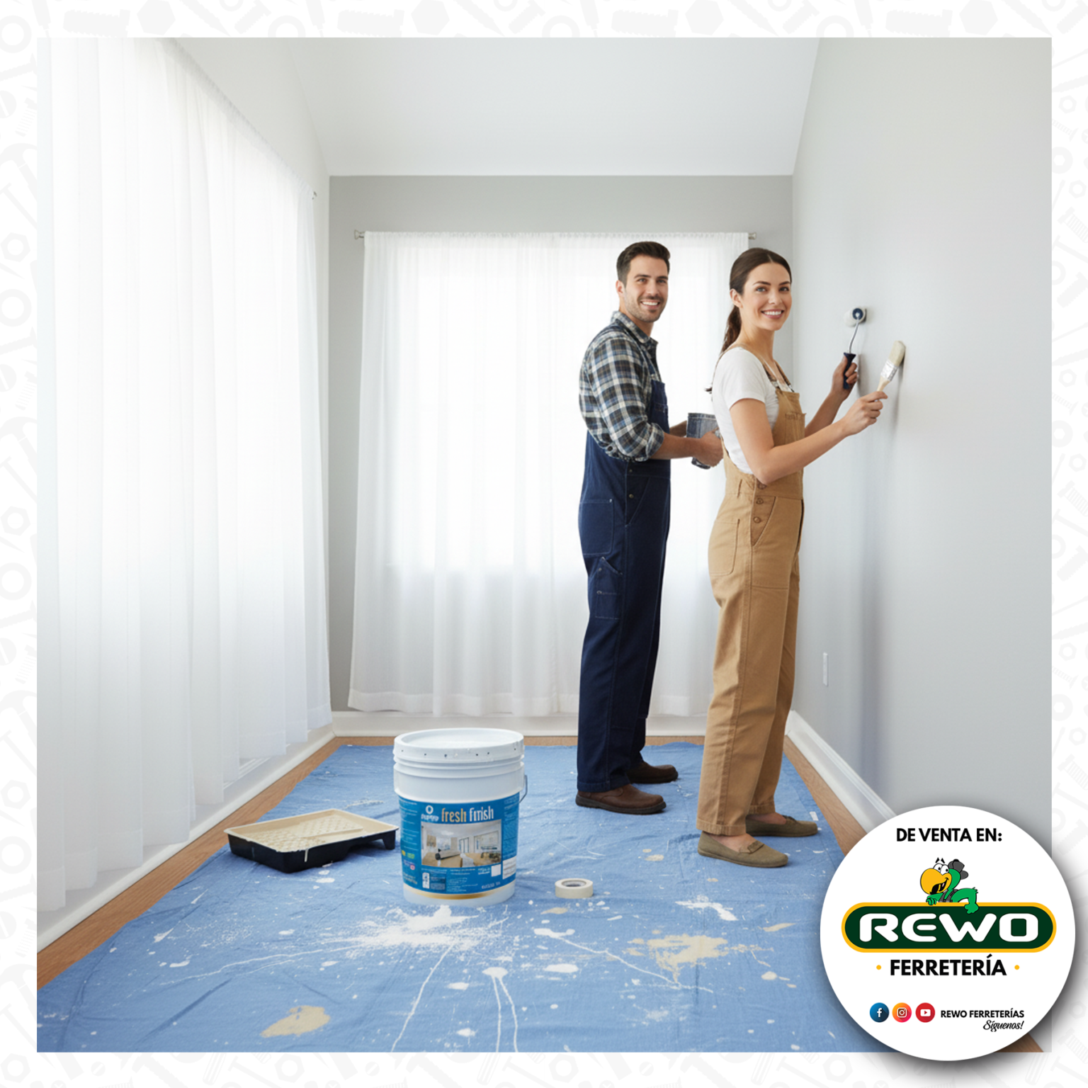 SHERWIN FRESH FINISH BLANCO INT EXT FF45WJ41 19L - Rewo Ferretería